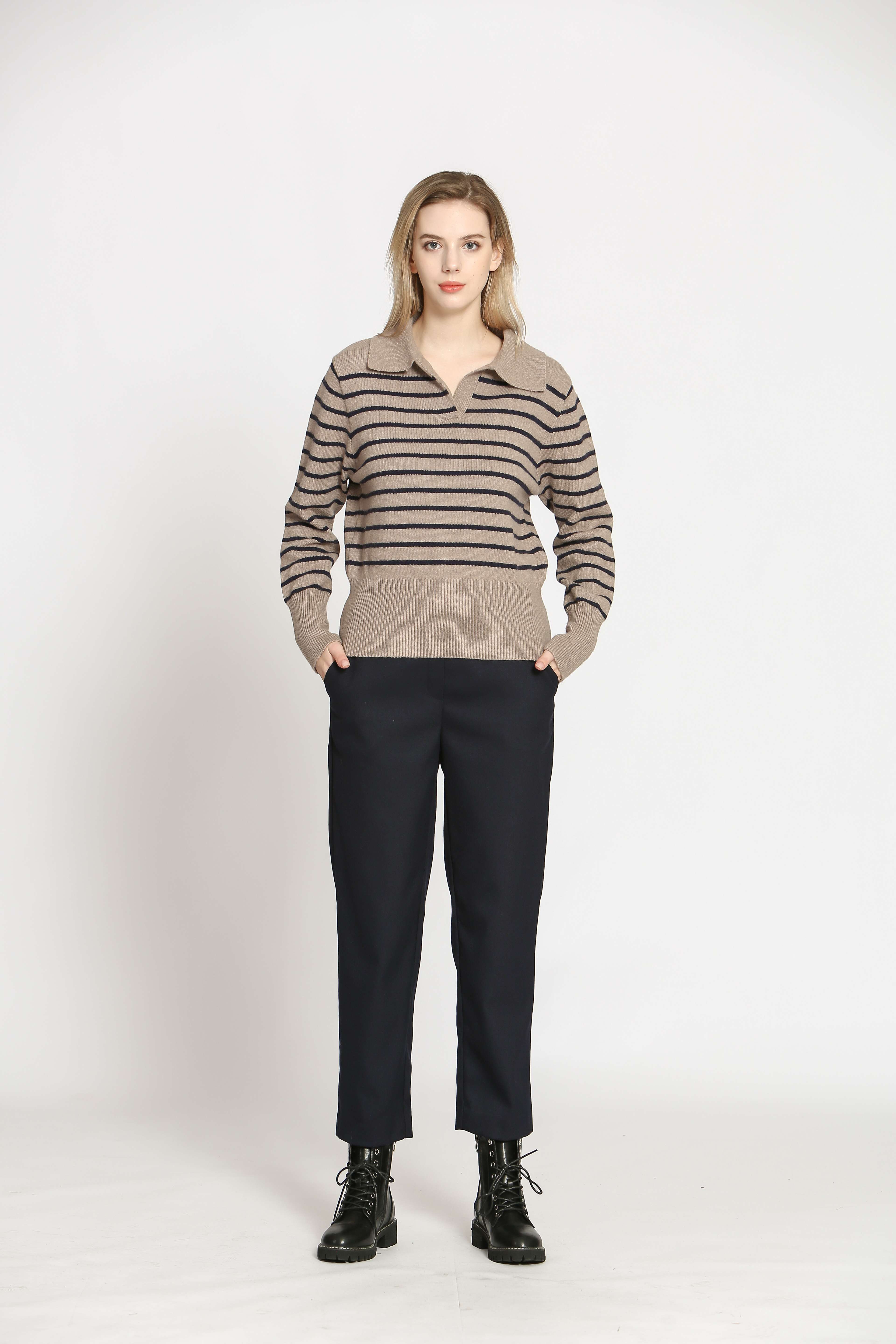 Pull en maille à rayures